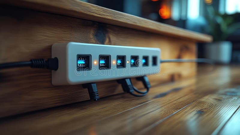 Close-up of a Power Strip with All Devices Unplugged To Save ...