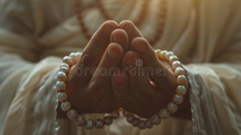 A Close-up of Praying Hands. AI Generated Stock Photo - Image of ...