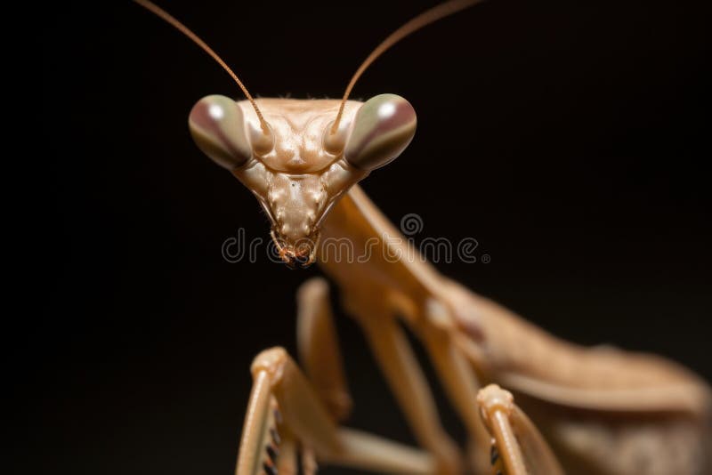 Close-up of praying mantis stock illustration. Illustration of wild ...