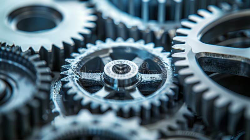 A Close-up of Precision-engineered Gears and Cogs in a High-tech ...