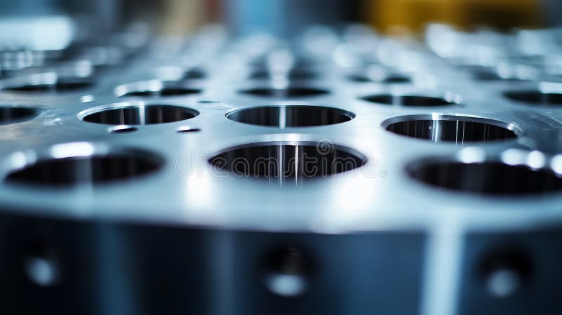 Close-Up of Precision Engineering in Mass Production Stock Illustration ...