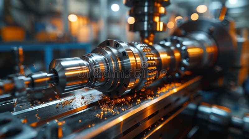 Close-up of Precision Engineering in a Modern Factory - Generative Ai ...