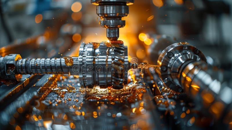 Close-up of Precision Engineering with Sparks - Generative Ai Stock ...