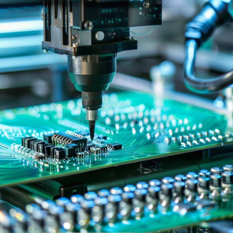 Precision Circuit Board Manufacturing Stock Image - Image of components ...