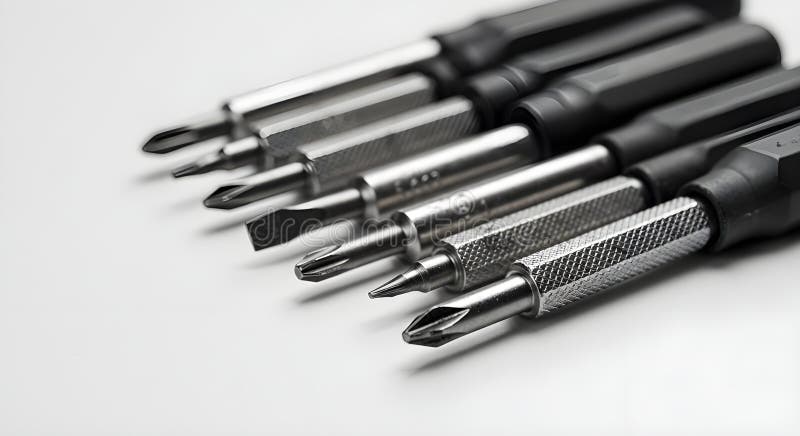 Macro Photo of Precision Screwdriver Set Isolated Ai Stock Illustration ...