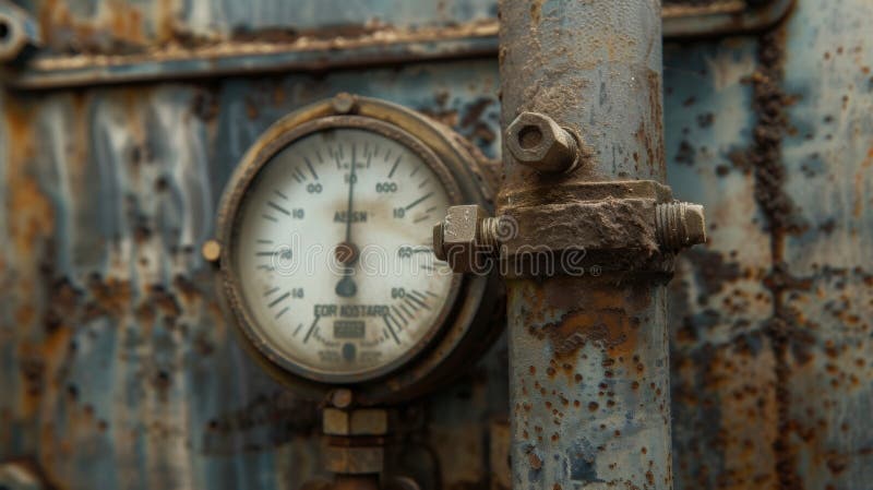 A Close Up of the Pressure Gauge Reveals it is at a Safe Level Ensuring ...