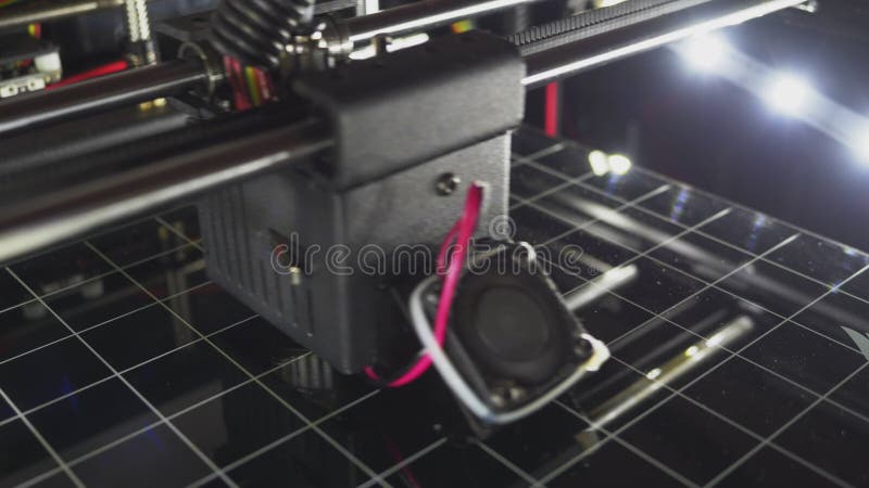 Close-up of the Print Head of the 3D Printer Stock Video - Video of ...