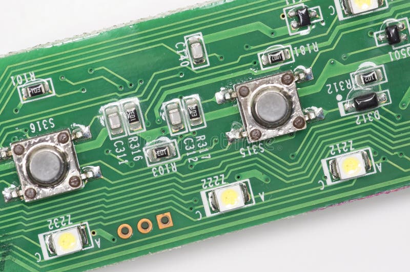 Close Up of Printed Circuit Board Stock Photo - Image of printed ...