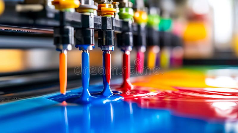 A Colorful Paint Splash on a White Surface Stock Photo - Image of spray ...