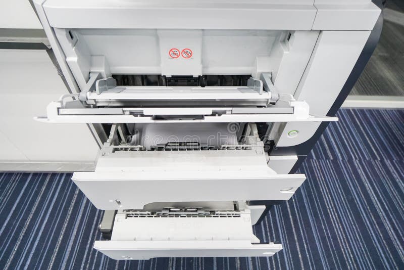 Close Up Printer Paper Tray for Input Stock Image - Image of people ...