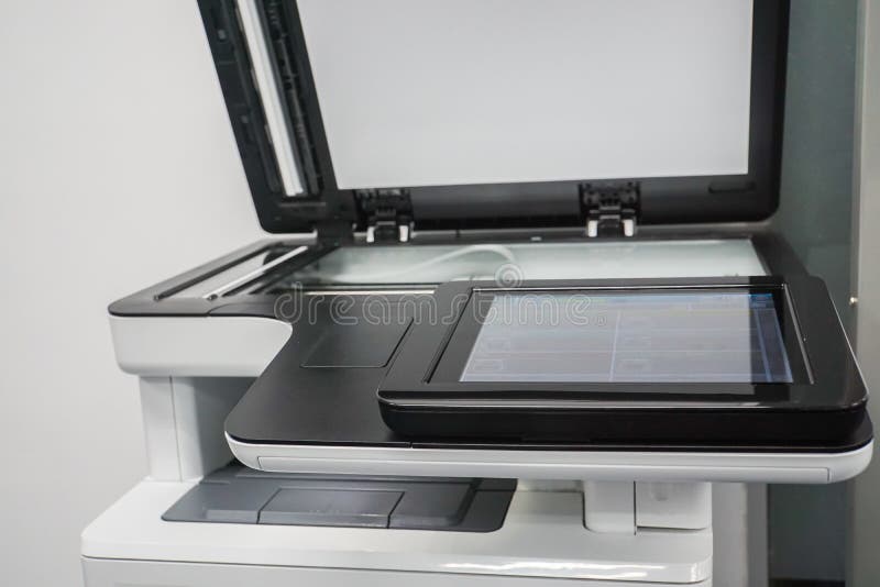 Close Up Printer Plate for Multifunction Use in Office Stock Image ...