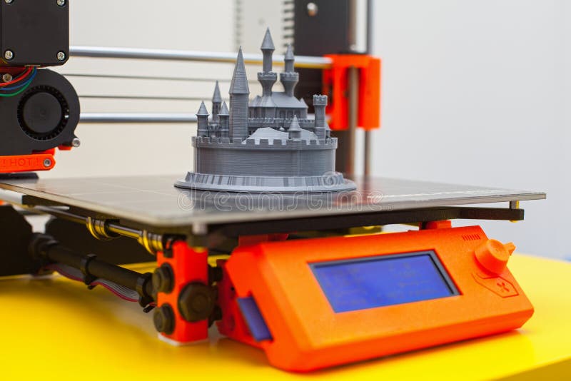 Modern Three Dimensional Printer during Work. Stock Photo - Image of ...