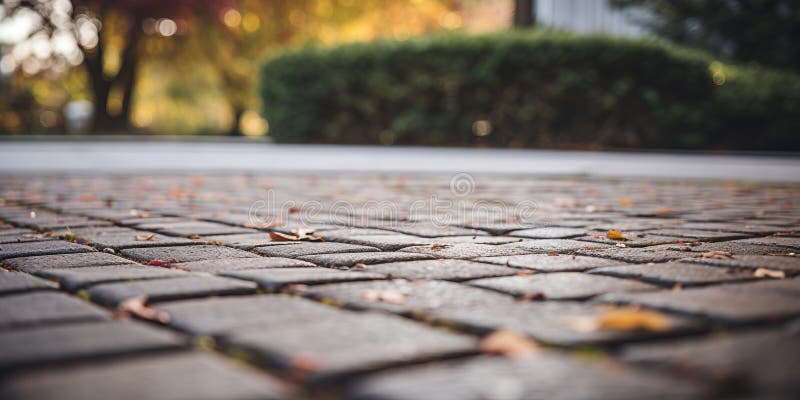 Close Up of Private Driveway Stock Illustration - Illustration of slabs ...