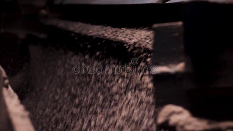 Process of Gravel Separation Inside Professional Machine. Stock Footage ...