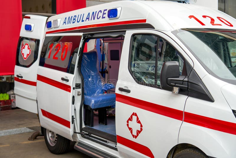 Close-up of Professional Ambulance for Medical Use Stock Image - Image ...