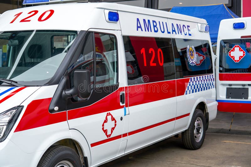 Close-up of Professional Ambulance for Medical Use Stock Image - Image ...