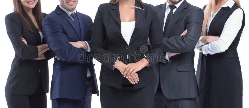 Close Up. Professional Business Team Isolated on White Stock Image ...
