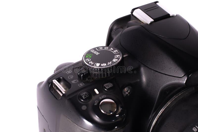 Close-up of Professional Camera Button. Action. Manual Mode Settings on ...