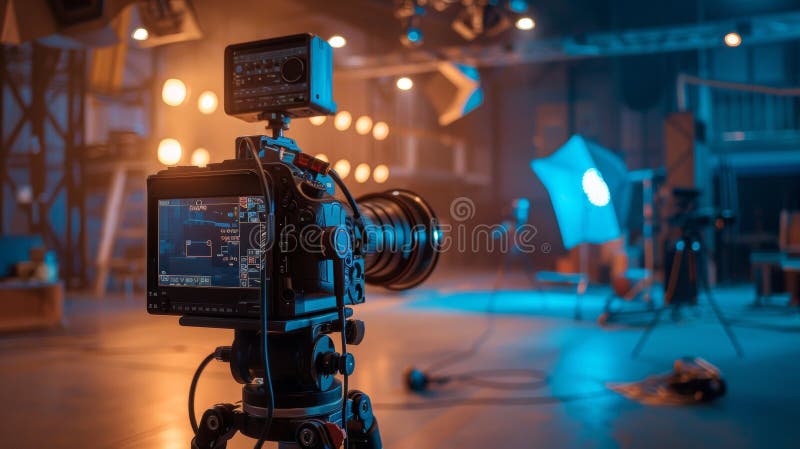 Professional Camera Equipment in Studio Stock Photo - Image of ...