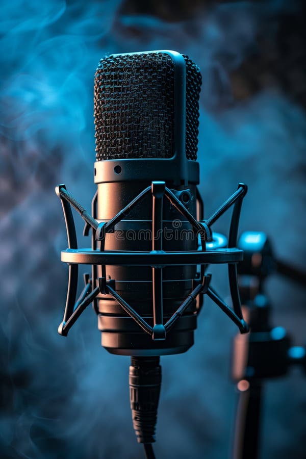 A Professional Condenser Microphone Ready for Recording in a Studio ...