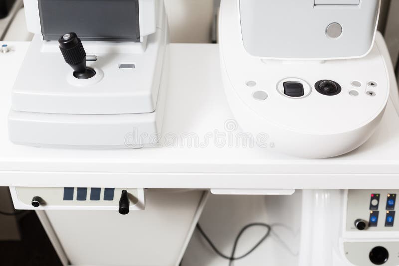 Modern Eye Testing Device Standing in the Lab. Tonometer in ...