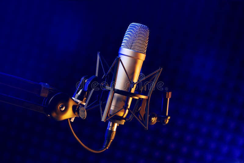 Close Up of Professional Microphone in Recording Studio Stock Image ...