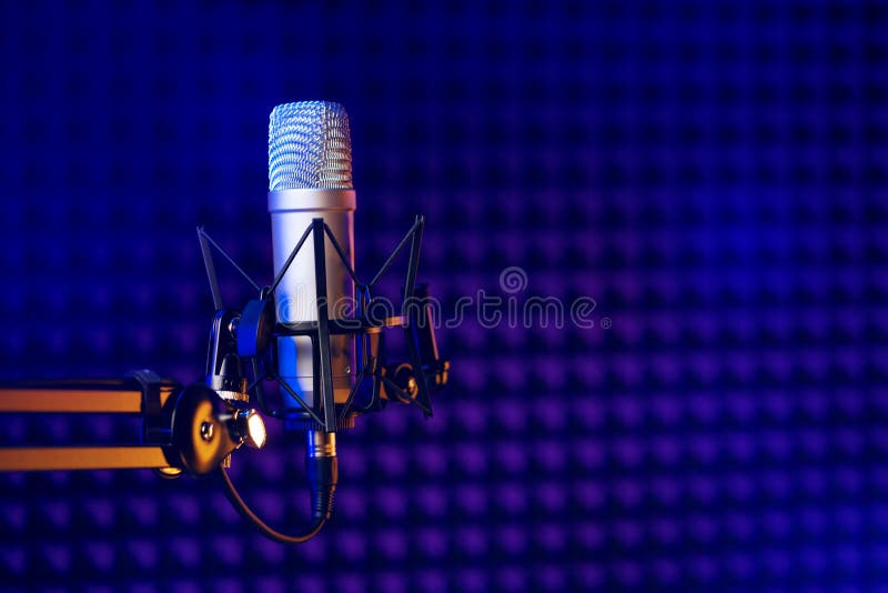 Close Up of Professional Microphone in Recording Studio Stock Image ...