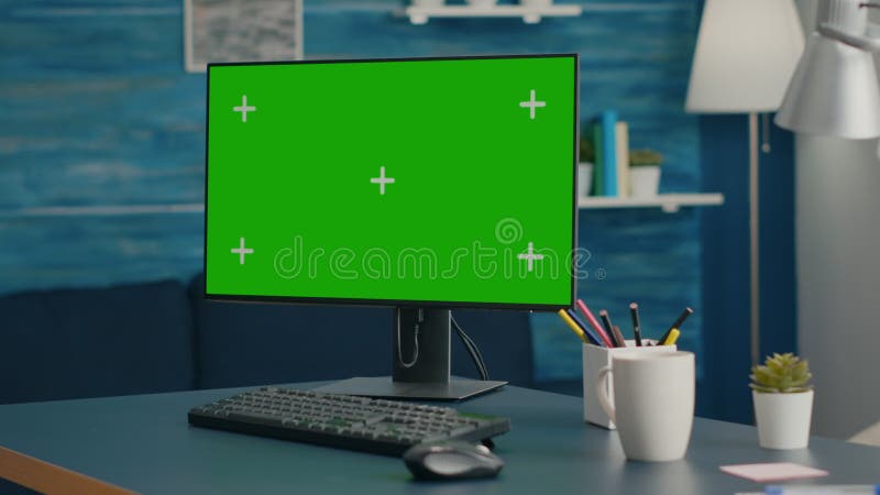 Mock Up Green Screen Chroma Key Laptop Computer with Isolated Display ...