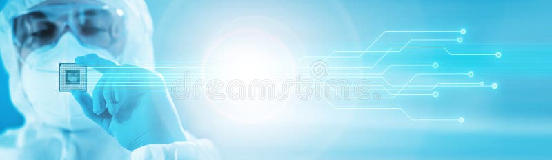 Close-up of Professional Scientist Holding a Modern Microprocessor Chip ...
