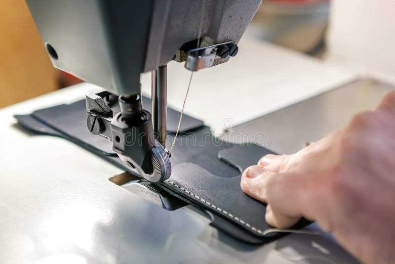Professional Sewing Machine for Leather Work Stock Image - Image of ...
