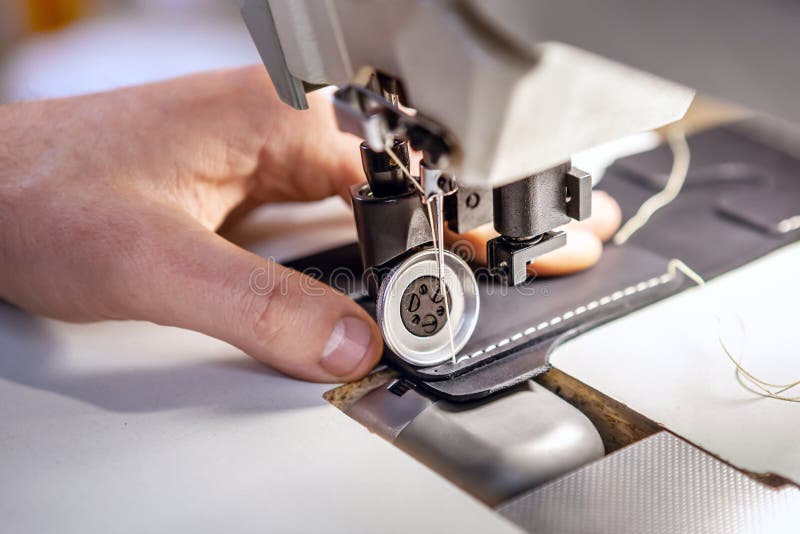 Professional Sewing Machine for Leather Work Stock Image - Image of ...