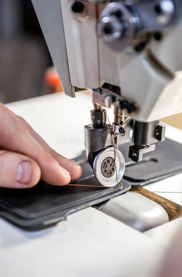 Professional Sewing Machine for Leather Work Stock Photo - Image of ...