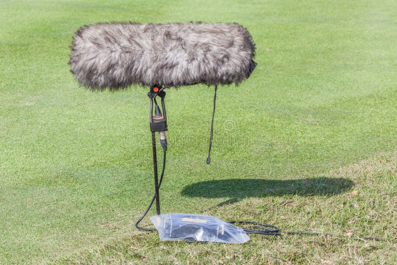 Boom Microphone for Live Sport Broadcast Stock Image - Image of media ...