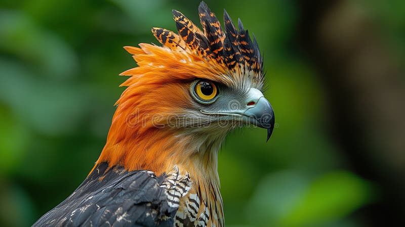 Close-up Profile of a Changeable Hawk-Eagle, Showcasing Its Vibrant ...