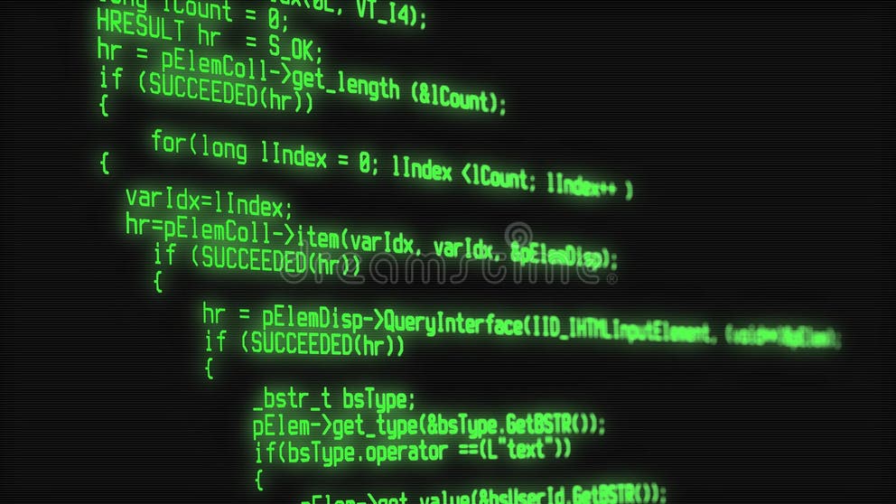 Close-up of a Program Code on a Computer Screen. Technology, Coding, Programming, Software ...