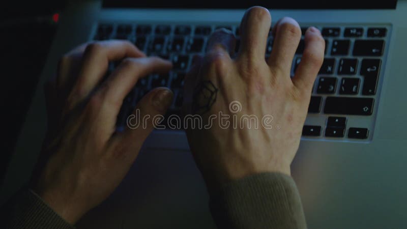 Close Up Of Programmer S Hands Typing Commands Stock Hands Typing On Keyboard Stock Footage 1494