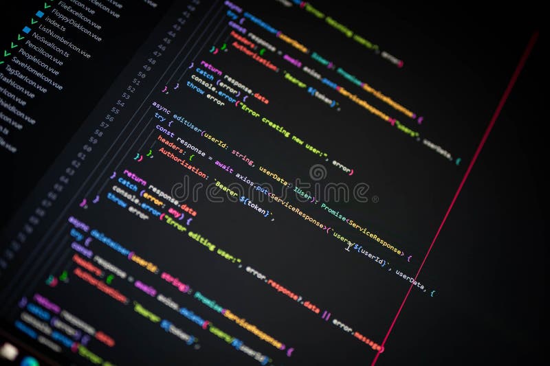 Colorful Computer Code Screen Programming Language Syntax Software Development Coding Technology ...