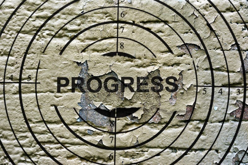 Progress grunge target stock photo. Image of financial - 169495068