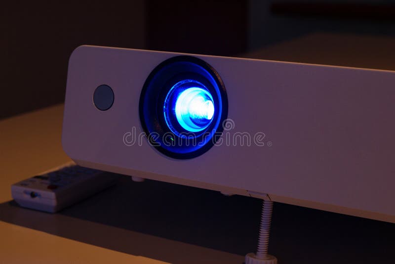 Close Up Projector for Presentation in a Meeting Room Stock Image ...