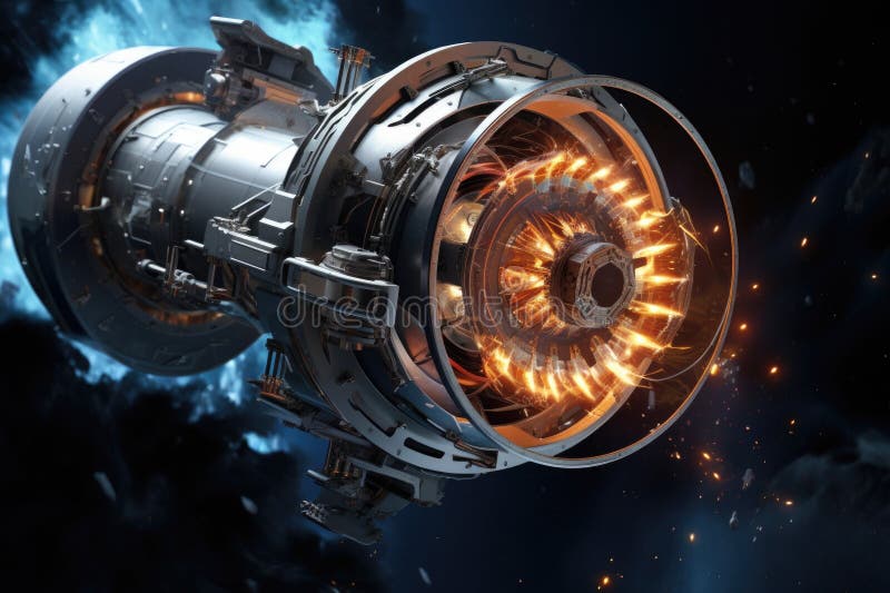 Close-up of a Propulsion System in Space Stock Photo - Image of ...