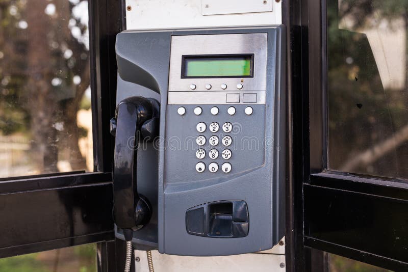 Close Up of the Public Pay Phone Stock Image - Image of modern, contact ...