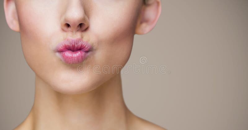 Close Up of Woman with Hand on Face Against White Wall Stock Photo - Image of digitalure, care ...