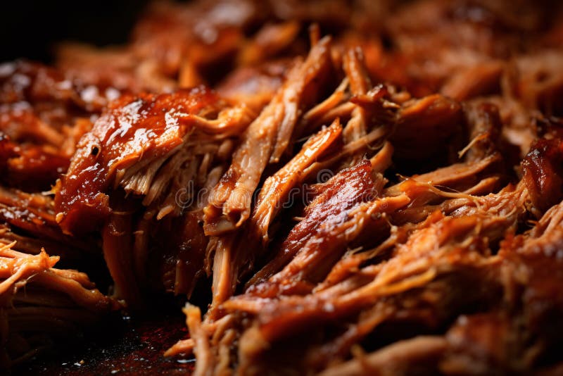 Close Up of Pulled Pork Dish Stock Illustration - Illustration of warm ...