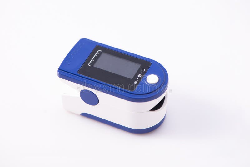 Close Up. Pulse Oximeter Isolated on White Background. Copy Space Stock ...