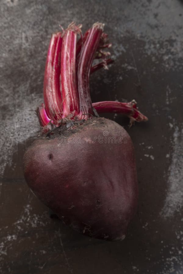 Close Up of Purple Beetroot in the Basket at the Table Stock Photo ...