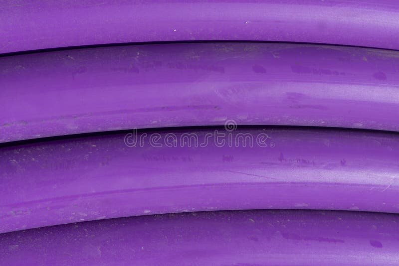 Close Up or Purple Curved Poly Pipe. Stock Photo - Image of pipe ...