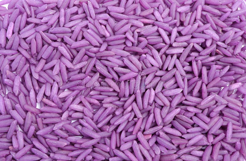 Close Up of Purple Rice on a White Background. Purple Color Rice, from ...