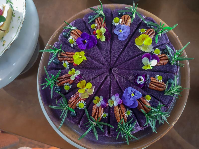 Close Up of Purple Sweet Potato Cake. Stock Image - Image of cuisine ...