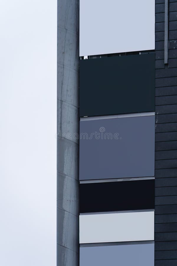 Close Up of Pylon Outside the Mall, with Multiple Empty Signs Stock ...