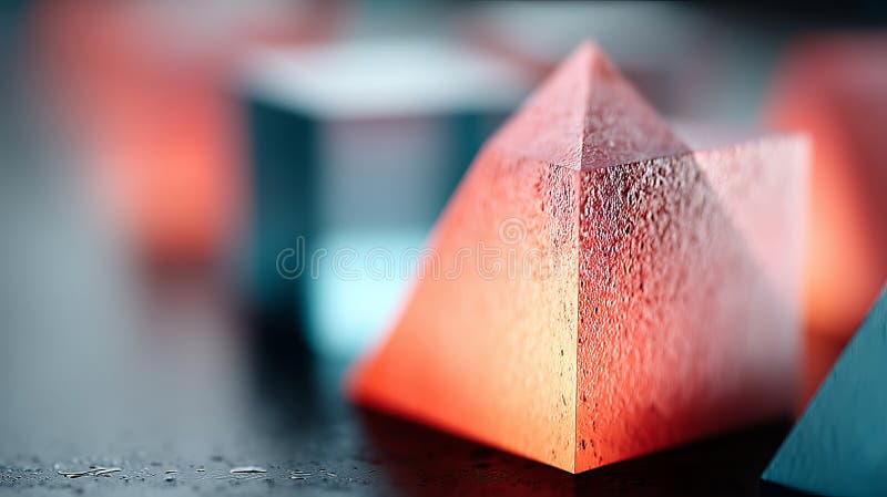 A Close Up of a Pyramid on a Table Stock Illustration - Illustration of ...